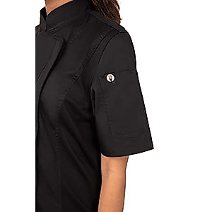 Chef Works Women's Springfield Chef Coat, Black, Medium