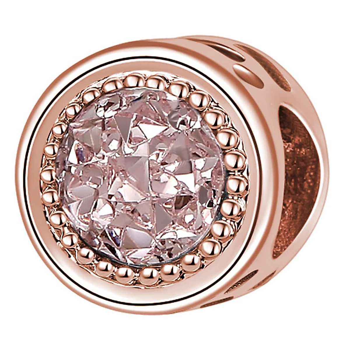 awaFanee 9PCS Silver Pendant Charm Plated Gold Beads fit Pandora European Bracelets Bulk Set