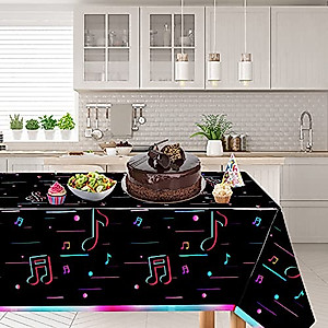 FZR Legend Music Tablecloth,Extra-Large 108”x 54”Disposable Music Table Cover, Ideal for Themed Musical Rockstar Birthday Party Supplies Decoration (1)