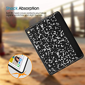 Fintie SlimShell Case for iPad Air 3rd Gen 10.5" 2019 / iPad Pro 10.5 Inch 2017 with Built-in Pencil Holder - Lightweight Smart Stand Soft TPU Back Cover, Auto Wake/Sleep (Composition Book)