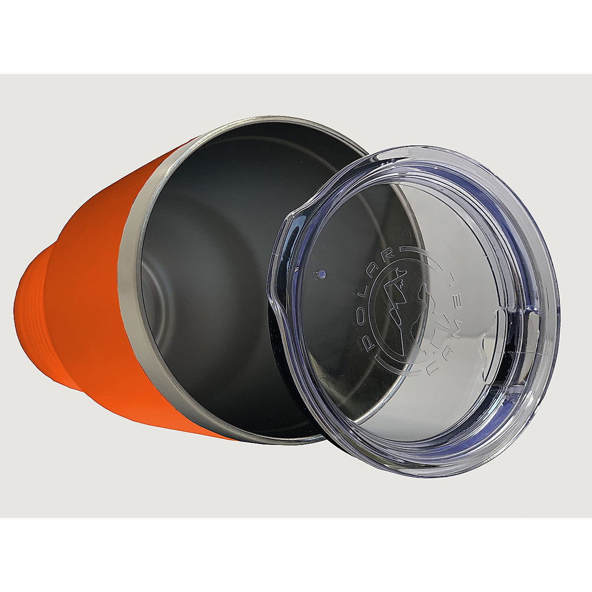 LaserGram 30oz Vacuum Insulated Tumbler Mug, Old Farm Tractor, Personalized Engraving Included (Orange)