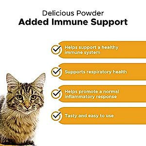 PetHonesty Immune Health Lysine - Supplement Powder for Cats - Immune Health, Cat Allergy Relief - Sneezing, Runny Nose, Watery Eyes - Cats & Kittens of All Ages - Omega 3s, L-Lysine - Chicken & Fish