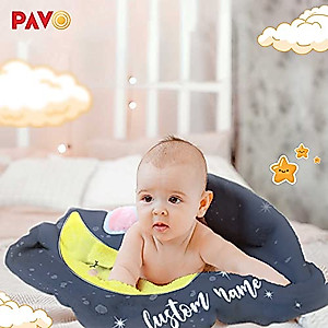 Pavo Personalized Baby Blankets for Boys - Twinkle Twinkle Little Star Elephant Custom Baby Blanket - Includes Bib & Onesie Option - Personalized Baby Gifts for Christmas, Thanksgiving, Shower