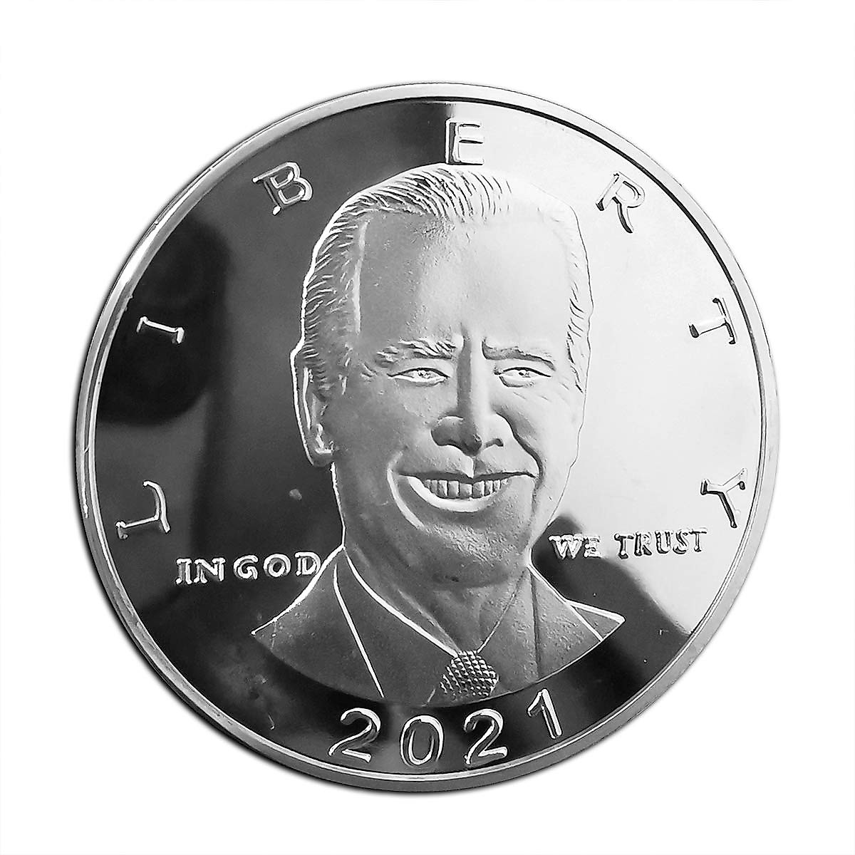 Kocreat Biden 2021 US President Relief Gold Silver Plated Coin-Great American Liberty Eagle Lucky Morgan Coin Hobo Coin Souvenir Coin Challenge Coin Replica Silver