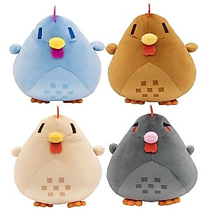 Buxomigrl Animal Chicken Plush Doll Farming Hen Plushie Stuffed Soft Pillow Christmas, Blue