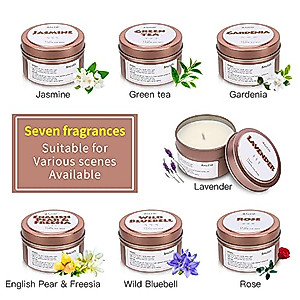 Flower & Wood Scented Candles Gift Set of 7 & 6 Pack Bulk