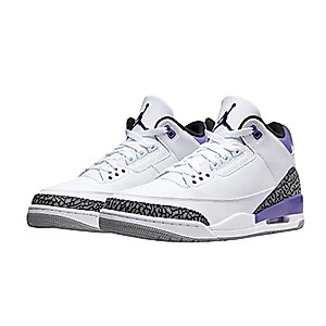 Nike Men's Air Jordan 3 Basketball Shoes, White/Black-dark Iris-cement G, 11