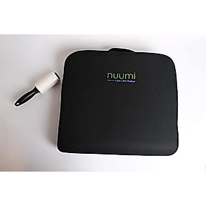 nuumi Extra Large Memory Foam Seat Cushion with Lint Roller for Easy Care, Washable Covers & Carry Handle - Comfort Cushion for Office, Car & Wheelchair - Improves Posture & Circulation