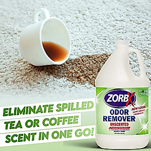 ZORBX Unscented Odor Eliminator Spray - Used in Hospitals & Healthcare Facilities | Advanced Trusted Odor Remover Formula | All-Purpose Deodorizer for Dog, Cat, Home, Carpet & Car - 128 Oz (1 Gallon)