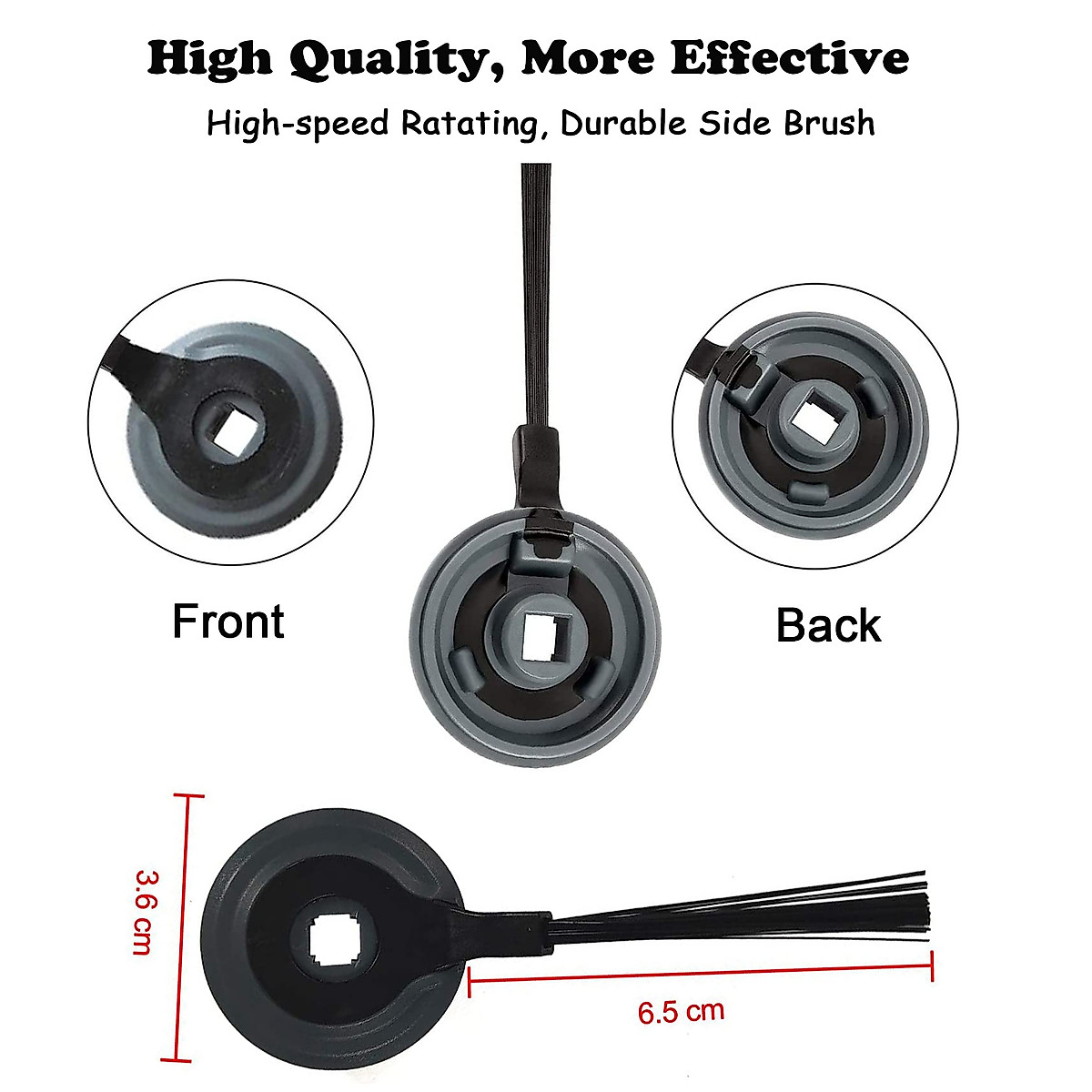 Side Brush for Shark ION Robot Vacuum AV751 AV752 AV753 RV850 RV850BRN RV850WV S87 RV700_N RV720_N RV750_N Robot Vacuum Cleaner Accessory -6 Pack