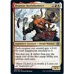 Magic The Gathering - Bruenor Battlehammer (219) - Foil - Adventures in The Forgotten Realms