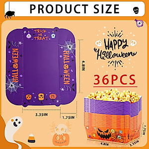 Halloween Snack Trays 36pcs Ghost Pumpkin Paper Food Trays Party Supplies for Hot Dog Popcorn Taco Snack Candy Food Container Trick or Treat Party Supplies…