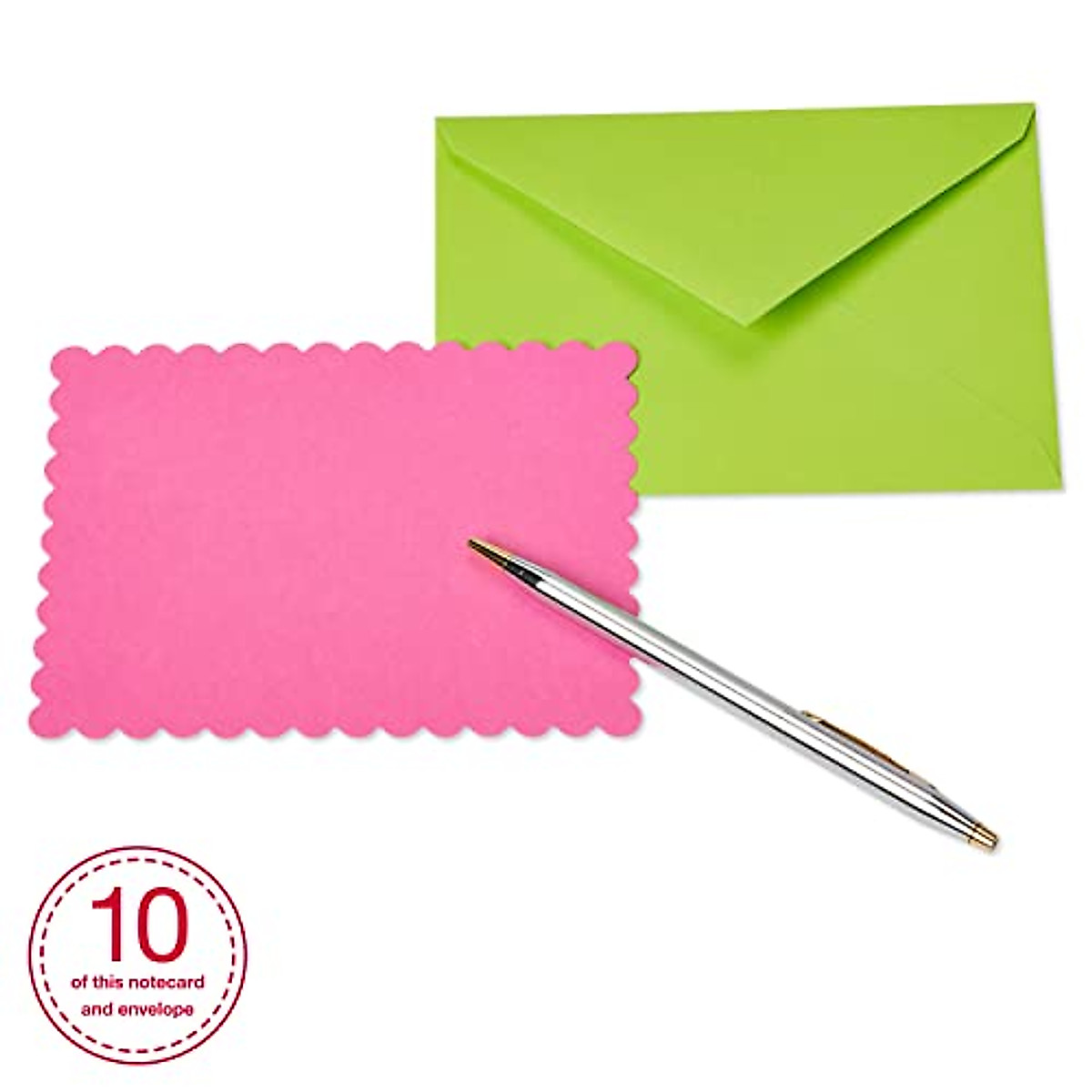 American Greetings Single Panel Blank Cards with Envelopes, Bright Colors, Patterns and Shapes (40-Count)
