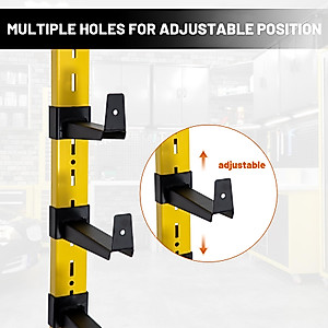 biosp 4-Tier Wall Mount Lumber Storage Rack, Heavy Duty Wood Organizer Support Rack, Metal Cantilever Lumber Storage Shelf For Garage, Basement, Pantry, Workshop, 36.02''L x 13.19''D x 2.48''W, 4 Pack