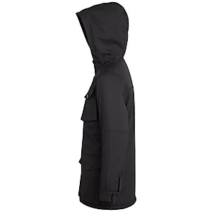 URBAN REPUBLIC Boys' Winter Jacket - Shell Parka Coat with Faux Fur Lined Hood, Size 10/12, Jet Black