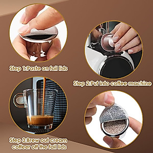 Prasacco 100 Pieces Reusable Aluminum Foil Lid Reusable Coffee Covers（37mm/1.45inch）