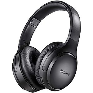 Active Noise Cancelling Headphones, Bluetooth 5.0 Over Ear Boltune Wireless Headphones with Mic Deep Bass, Comfortable Protein Earpads 30H Playtime for Travel Work TV PC Cellphone