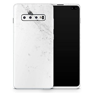 DesignSkinz White and Black Marble Surface Protective Vinyl Decal Wrap Skin Cover Compatible with The Samsung Galaxy S20 (Screen Trim & Back Glass Skin)