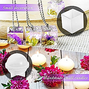 15 Pieces Crystal Resin Molds Pendulum Crystal Molds Include Pyramid Silicone Resin Mold, Round Cone Resin Mold, Sphere, Triangular Cone, Multi-Facet Gemstone Cube Resin Mold for Jewelry Making