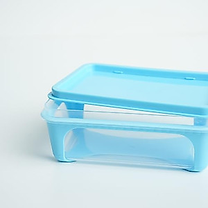 Unica Food Storage Containers with Airtight Lids, Microwave Safe Stackable Container for Snacks, Cereal, Freezer-safe, BPA-free, Dishwasher-safe, Set of 3, 14 oz, 3.72x3.72x2.04 in