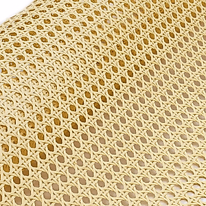 KOLWOVEN 24" Width X 2 Feet Plastic Cane Webbing for Caning Projects Natural Pre - Woven Open Mesh Cane - PE Rattan Cane Webbing Rattan Roll Cabinet Chair (2 FEET)