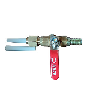 Ceramic Sandblasting Gun Assembly: Nozzle Tip (3/32" ID), Bracket, Brass Ball Valve and Connector 2Pcs Grinding Nozzle Tip Replacement,Valve Type Sandblaster Gun