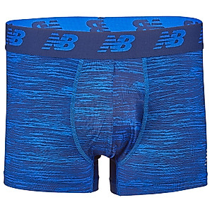 New Balance Men's 3" Premium Performance Trunks (3 Pack), Pigment/Pigment Woodgrain/Black, Medium