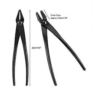 Bonsai Pliers, 200mm Black Manganese Steel Alloy Branch Pliers Bonsai Wire Plier with Round End for Safe Use Gardening Tool Bonsai Tools