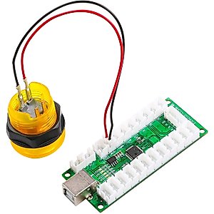 20 Pcs/Lot 2 Pin Arcade Button Cables Terminals Size 0.110'' (2.8mm) Compatible with Zero Delay Arcade USB Encoder/SANWA Arcade Buttons/BL-30 Buttons, JST XH2.54 Plugs