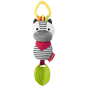 Skip Hop Bandana Buddies Baby Activity Chime & Teether Stroller Toy, Zebra