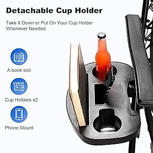 Nazhura Set of 2 Relaxing Recliners Patio Chairs Adjustable Steel Mesh Zero Gravity Lounge Chair Beach Chairs with Pillow and Cup Holder Black