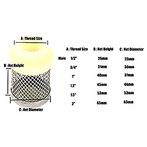 Garden Hose Filter Irrigation Filter 304 Stainless Steel Net Filter Irrigation Water Pump Protect Hose Screen Water Clean Screen Net Filter 1inch Hose Strainer, Irrigation Filter