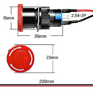 Genmitsu CNC Router Emergency Stop Switch Push Button for 3018-MX3/3018-PROVer