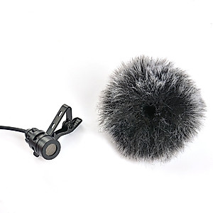 Ruittos 5 Packs Lavalier Microphone Wind Screen Furry Muffs Diameter 1cm Fits Most Lapel Clip Lav. Mini Lapel Microphone Dead Cat Windscreens (5 deadcats)