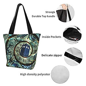 antcreptson Canvas Tote Bag Large Women Casual Shoulder Bag Handbag, Reusable Multipurpose Heavy Duty Shopping Grocery Cotton Bag for Outdoors.