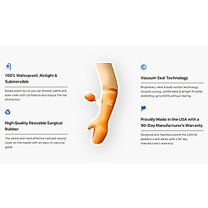 DryCorp Waterproof Full Arm Cast Cover, Medium, Blue