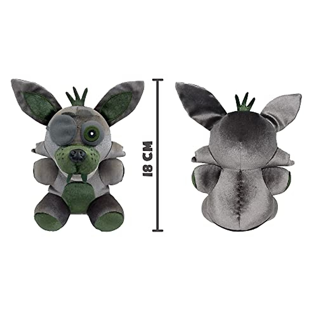 XSmart Mall | Phantom Foxy/Foxy Plush/Burnt Foxy | Special Version/Fan Made | Black | Night Plush Toy, Stuffed Animal, Gifts for Kid, Girls, Boys | 6"