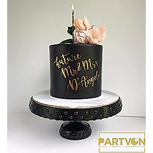 24 Pieces Birthday Candles Black Gold Cake Candle Cupcake Candles for Birthday Anniversary Graduation Retirement New Year Party Decoration