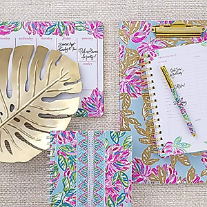 Lilly Pulitzer Black Ink Ballpoint Pen Set of 2, Totally Blossom