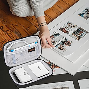 Canboc Hard Case for New Canon Ivy 2 Mini/Canon Ivy Mini/Canon Ivy CLIQ+ CLIQ 2 CLIQ+2 Photo Printer Mobile Wireless Bluetooth Instant Camera Printer, Mesh Bag fit Photo Paper Cable, Black