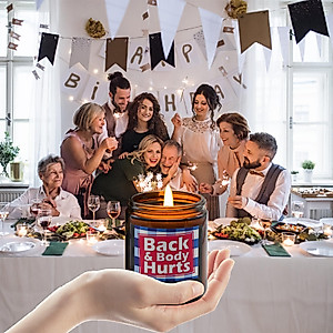 Birthday Gifts for Men Women, Best Friend Birthday Gifts Ideas, Funny Happy Birthday Candle- Back and Body Hurts Candle