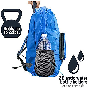 Acuvar Packable Foldable Ultralight Lightweight Travel Camping Hiking Outdoor Sports Waterproof Backpack Daypack Blue Large