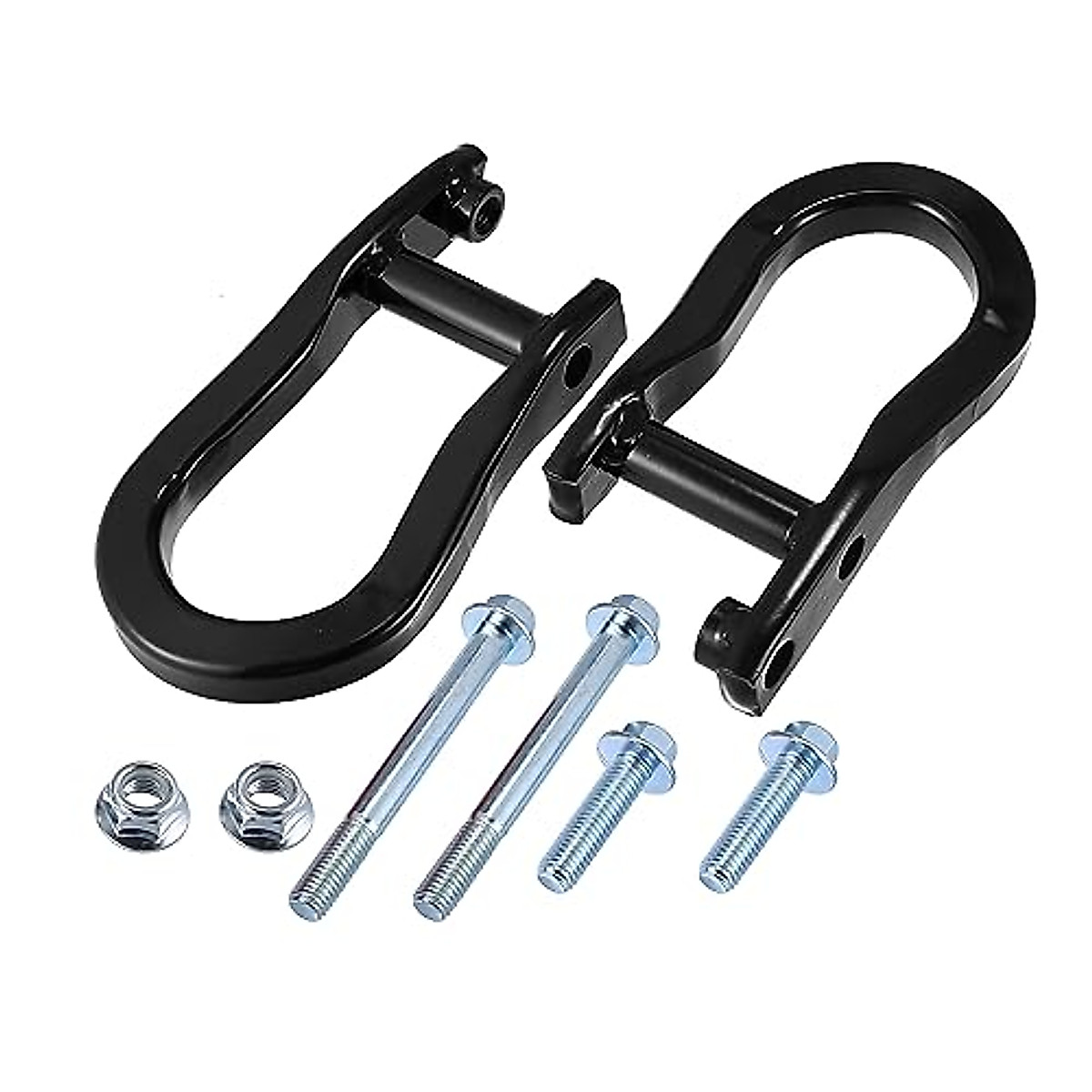 X AUTOHAUX Left Right Front Recovery Tow Hooks Kit 84072463 for Chevy for Chevrolet Silverado for GMC Sierra 1500 2007-2019 Black
