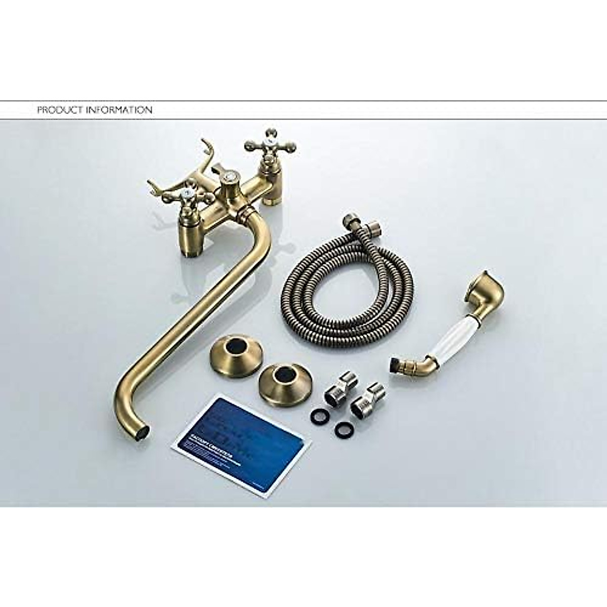 Kitchen Taps Bathtub Faucets Telephone Style Dual Handle Mixer Taps Bathroom Bath Outlet Nozzle Shower Faucet With Hand Shower