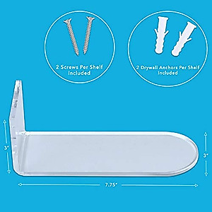 X-FLOAT Clear Floating Sneaker Shelves (Wall Mounted) for Displaying Shoes (Set of 6)