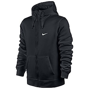 Nike Mens Club Swoosh Full-Zip Hoodie Black (XL)