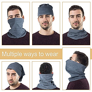 KGC 2 Pack Winter Neck Warmer Gaiter,Soft Fleece Windproof Face Mask Scarf Bandana Cold Weather Face Cover for Men & Women Outdoor Sports Skiing Cycling