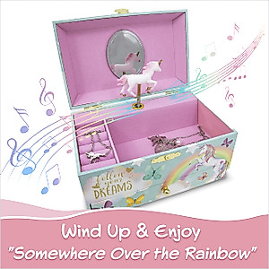 The Memory Building Company Unicorn Jewelry Box for Girls & Boys - Kids Music Box - Musical Jewelry Box for Little Girls - Christmas Gifts and Toys for Girls and Boys