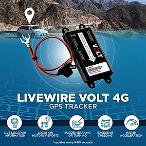 Lightning GPS Easy Wired 4G Vehicle GPS Tracker – Hardwired Hidden Tracking Device, Waterproof, Covert, Real-Time Fleet Security for Cars, Trucks, Motorcycles & Vehicles - Subscription Required