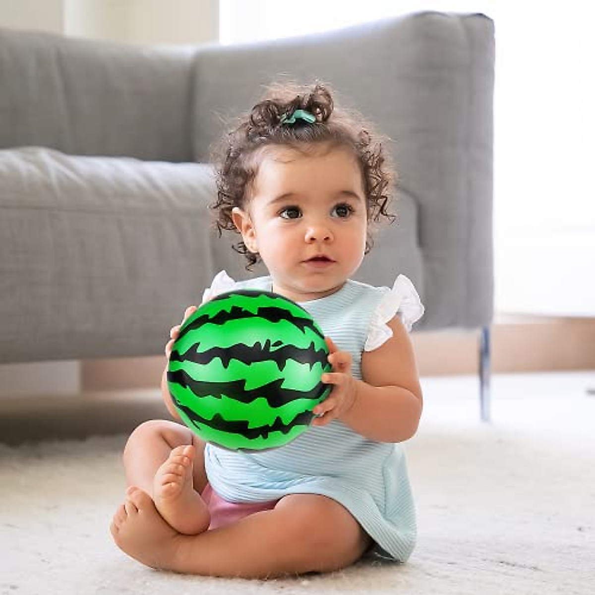 Airsnigi 24 Pieces Beach Balls, 8.8" Inflatable Watermelon Beach Balls Bouncing Balls Watermelon Pool Toys for Outdoor Summer Beach Swimming Pool Kids Party Decor